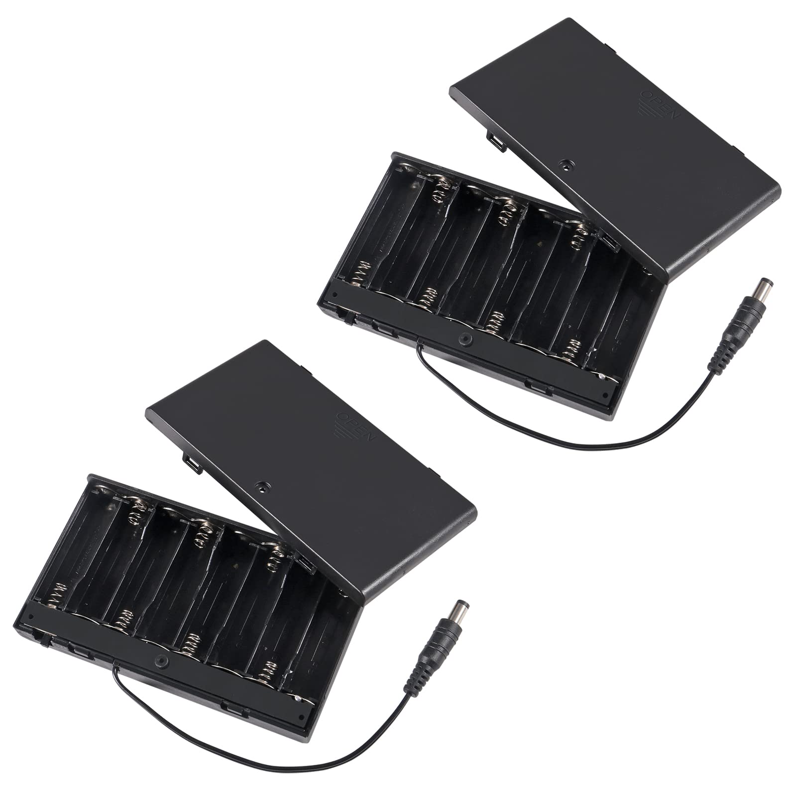 Amazon.com: AITIAO 2Pcs 8 Slots AA Battery Holder Case Box 8 x 12V ...
