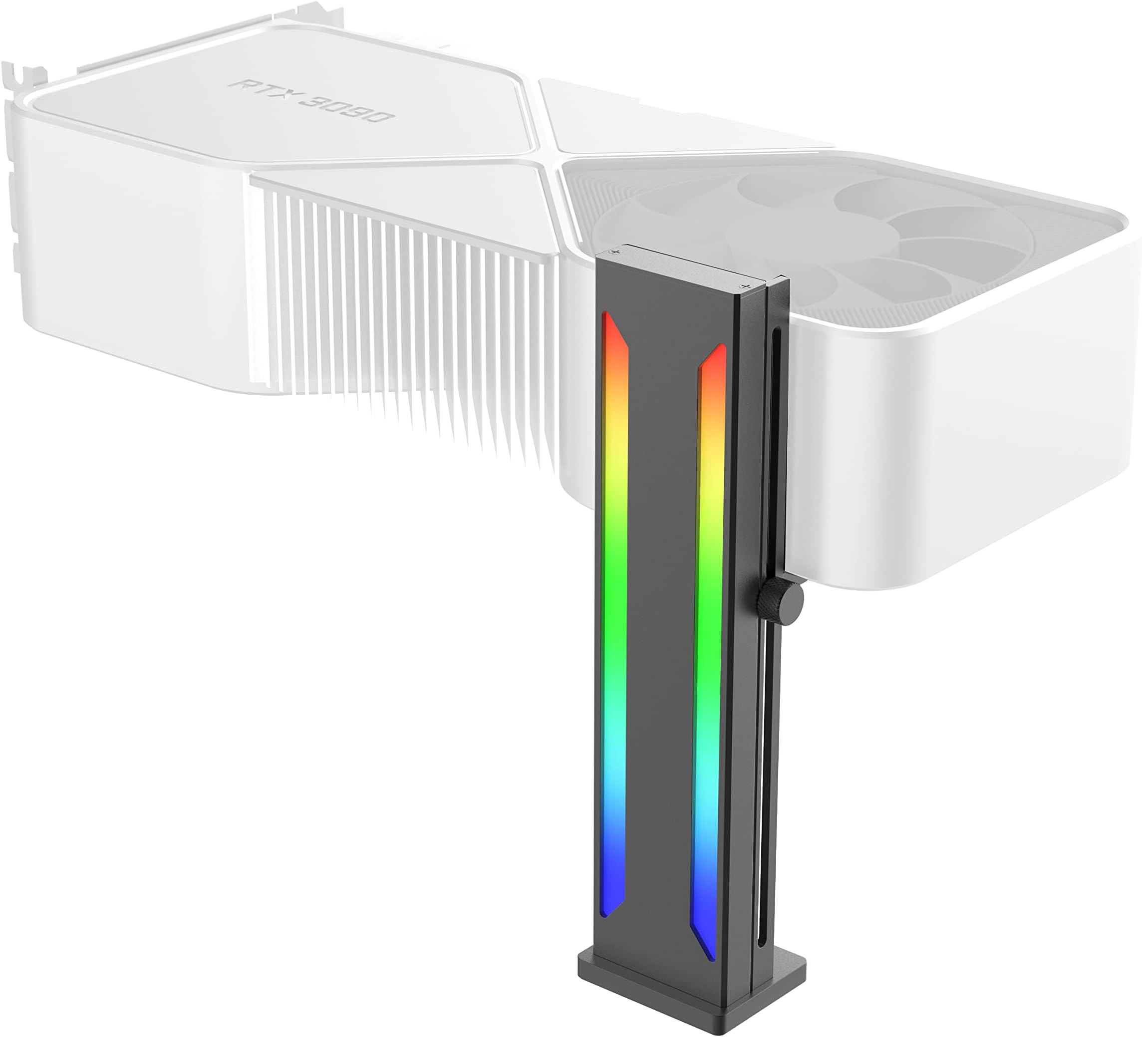 MIWATT DS Black RGB Graphics GPU Support Bracket, Single Slot, Video ...