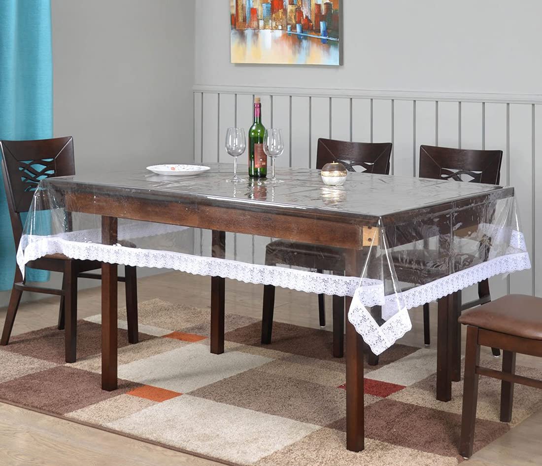 Buy Primato PVC Clear Transparent Oval Table Cover & Tablecloth ...