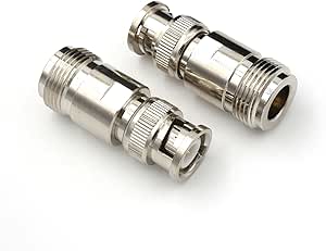 Amazon.com: ANHAN Conector BNC macho a N hembra, adaptador coaxial RF, ideal para antena ...
