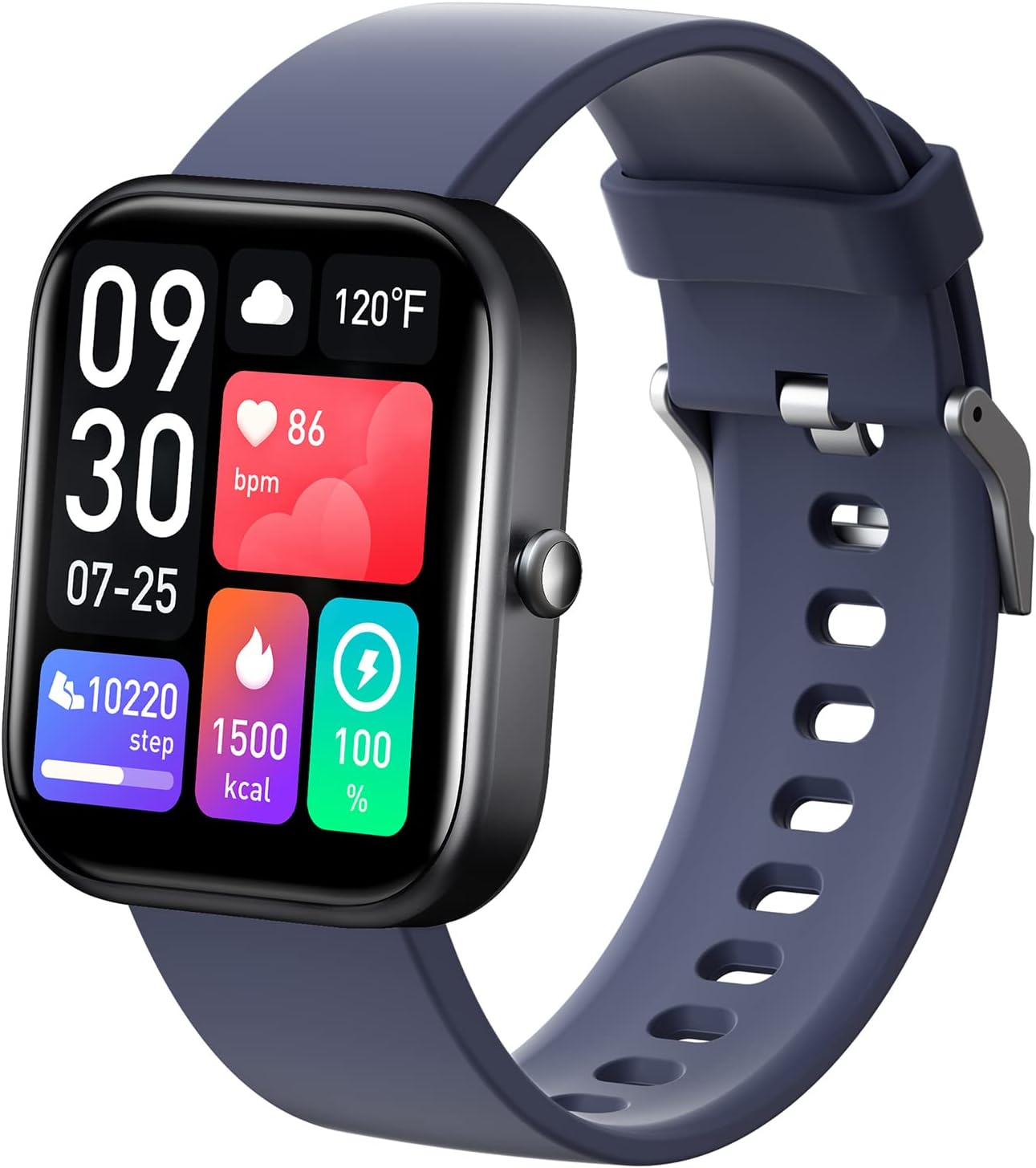 Amazon.com: Full Metal Bezel HD Large Screen Smart Watch Heart Rate ...