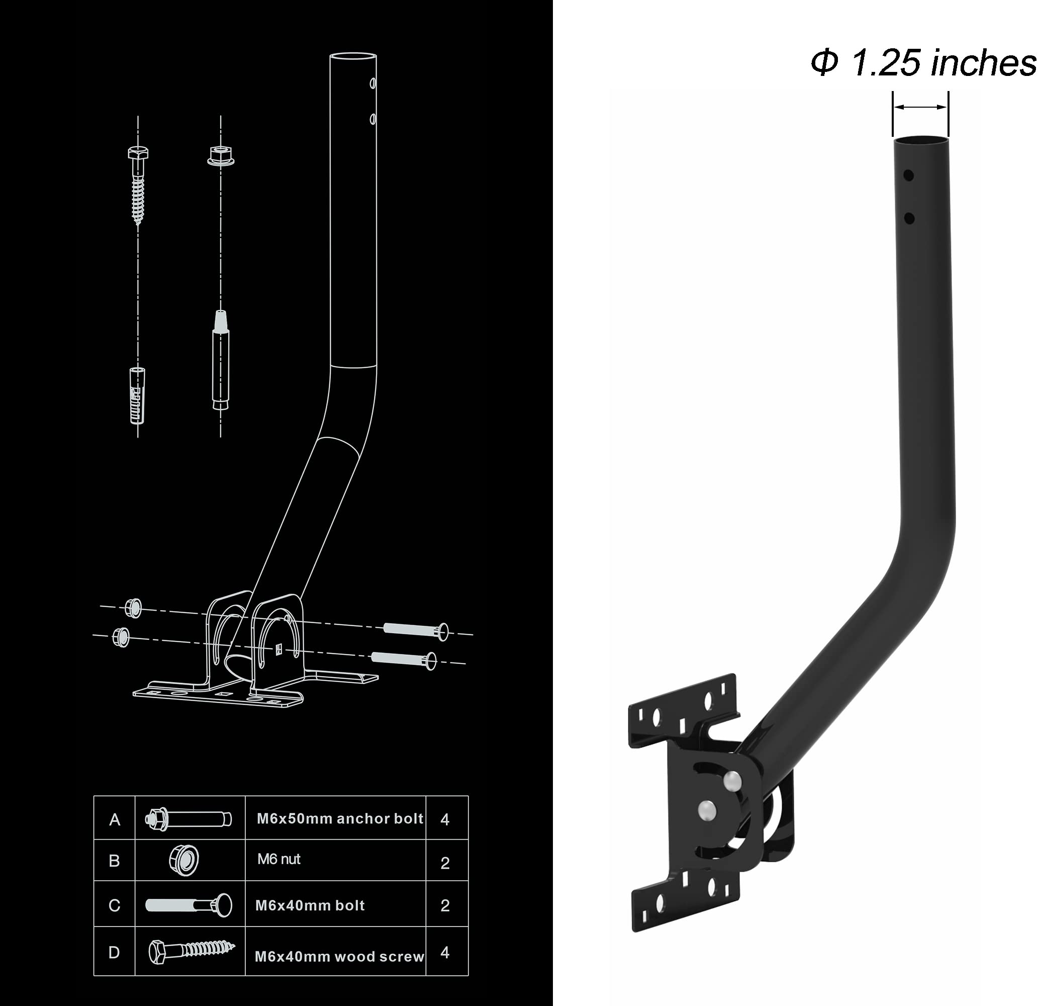 Snapklik.com : Adjustable Outdoor Antenna Mounting Pole - Universal J ...