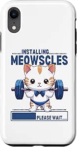 Amazon.com: iPhone XR Installing Meowscles Fitness Cat Gym Funny ...