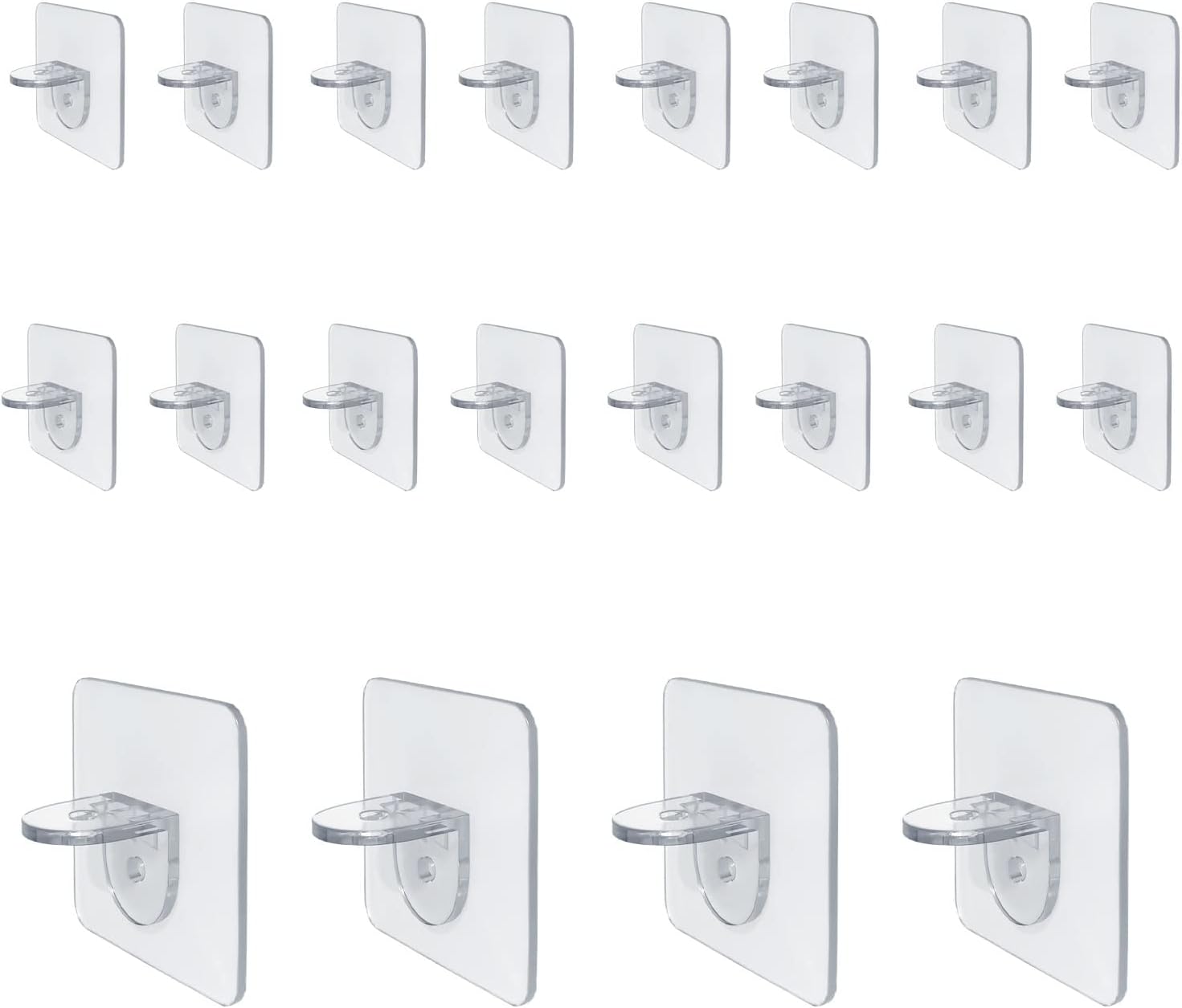 Shelf Support 20 Pcs Wardrobe Layered Partitions Sticking Hooks L ...