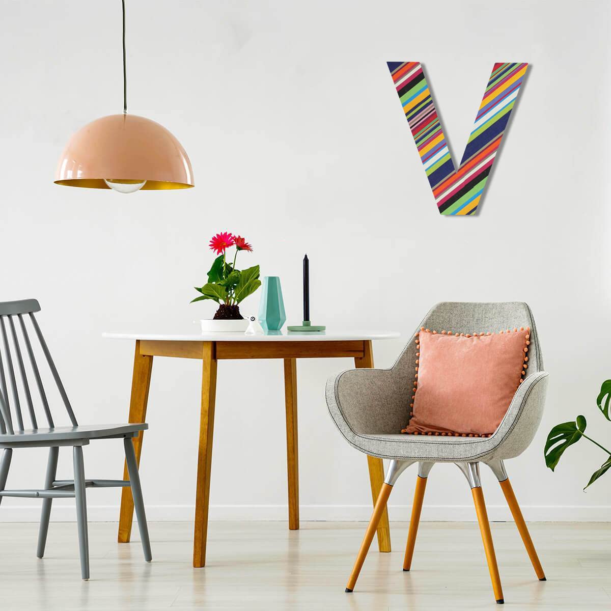 Snapklik.com : 12 Inch Wooden Letter V, 1/4 Inch Thick Large Unfinished ...