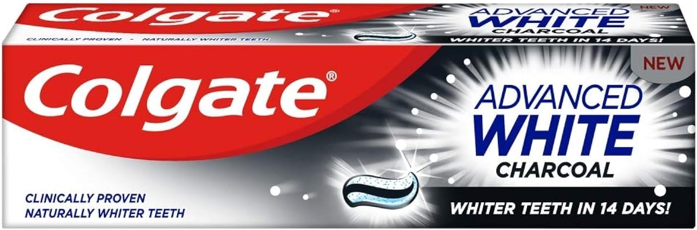 Amazon.com : Colgate Advanced White Charcoal White Toothpaste 75ml ...