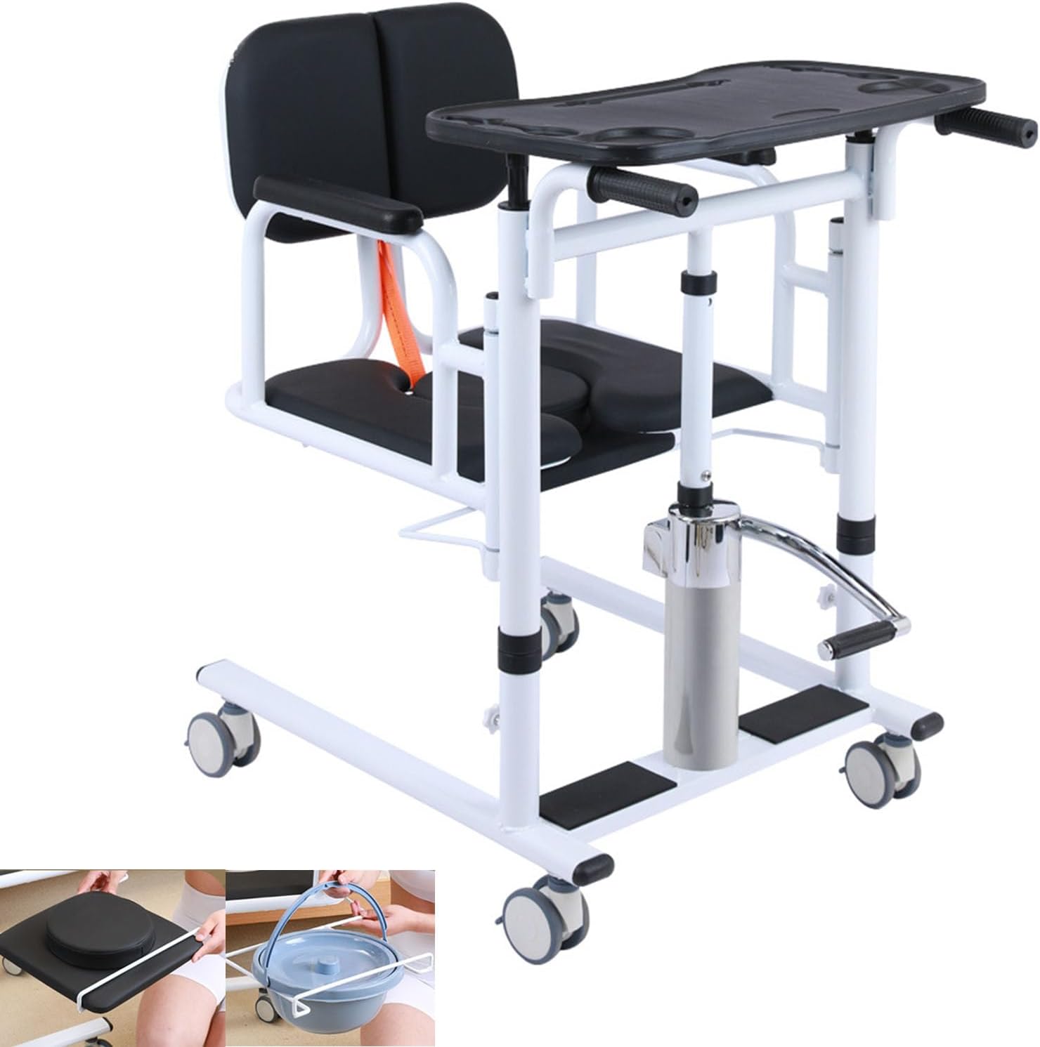 Amazon.com: GeRRiT Patient Lift Transfer Chair for Home,180° Split Seat ...