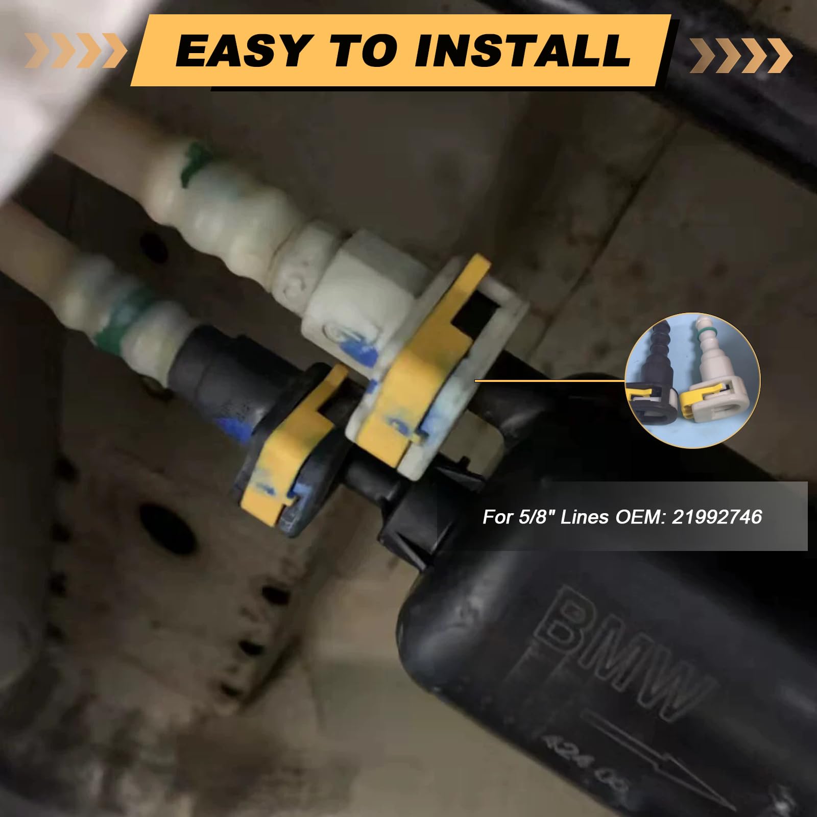 Snapklik.com : 30 PCS Fuel Line Retainer Clips, 1/2" 5/8" OD Fuel Line ...