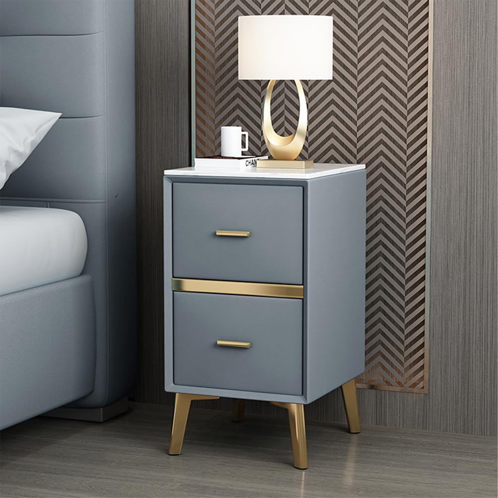 Amazon.co.jp: ナイトテーブル おしゃれ 北欧 大理石柄 サイドテーブル ソファサイド ベッドサイド 天然木 収納 引き出し コンパクト 合成皮革 スリム 小物収納 寝室 リビング ...