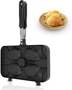 Amazon.com: Taiyaki Fish Shape Cake Pan, Non Stick Waffle Cake Maker ...