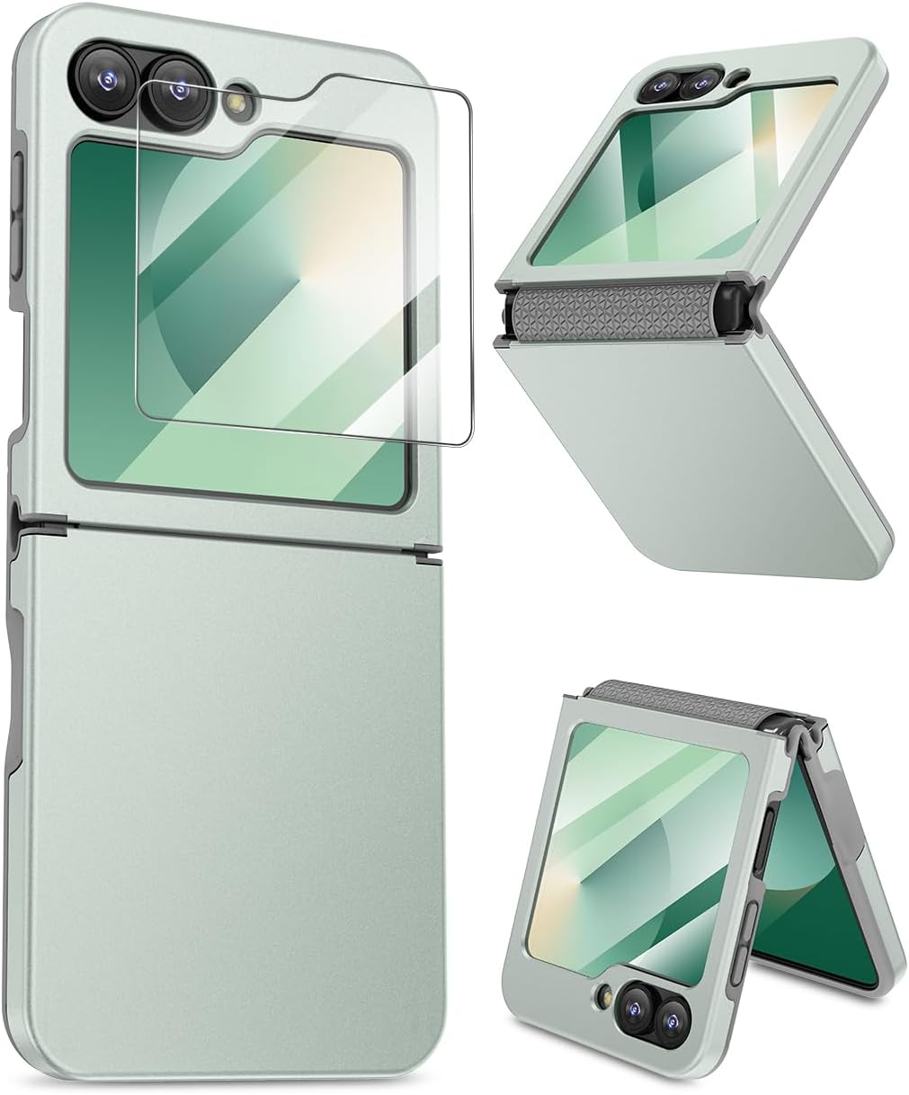 Amazon.com: Caka for Samsung Galaxy Z Flip 7 FE/Z Flip 6 /Z Flip 5 Case [Wireless Charging ...