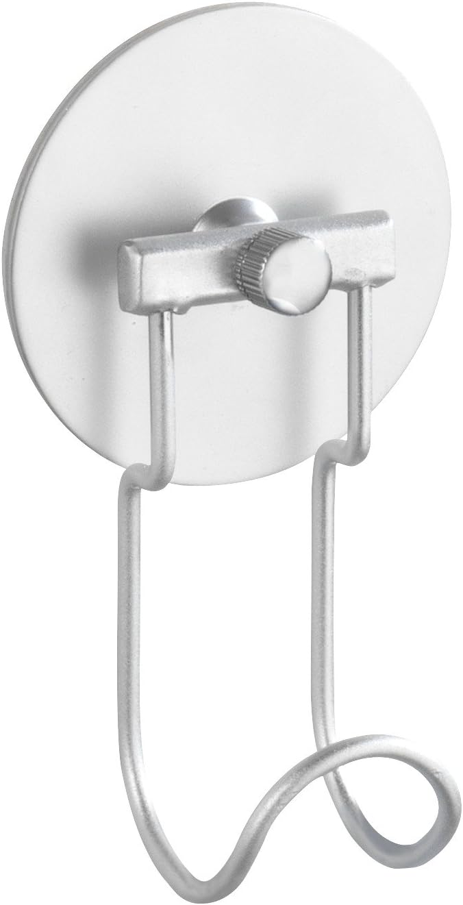 WENKO 18842100 Turbo-Loc Wall Hook Matt Aluminum-Extra Lightweight ...