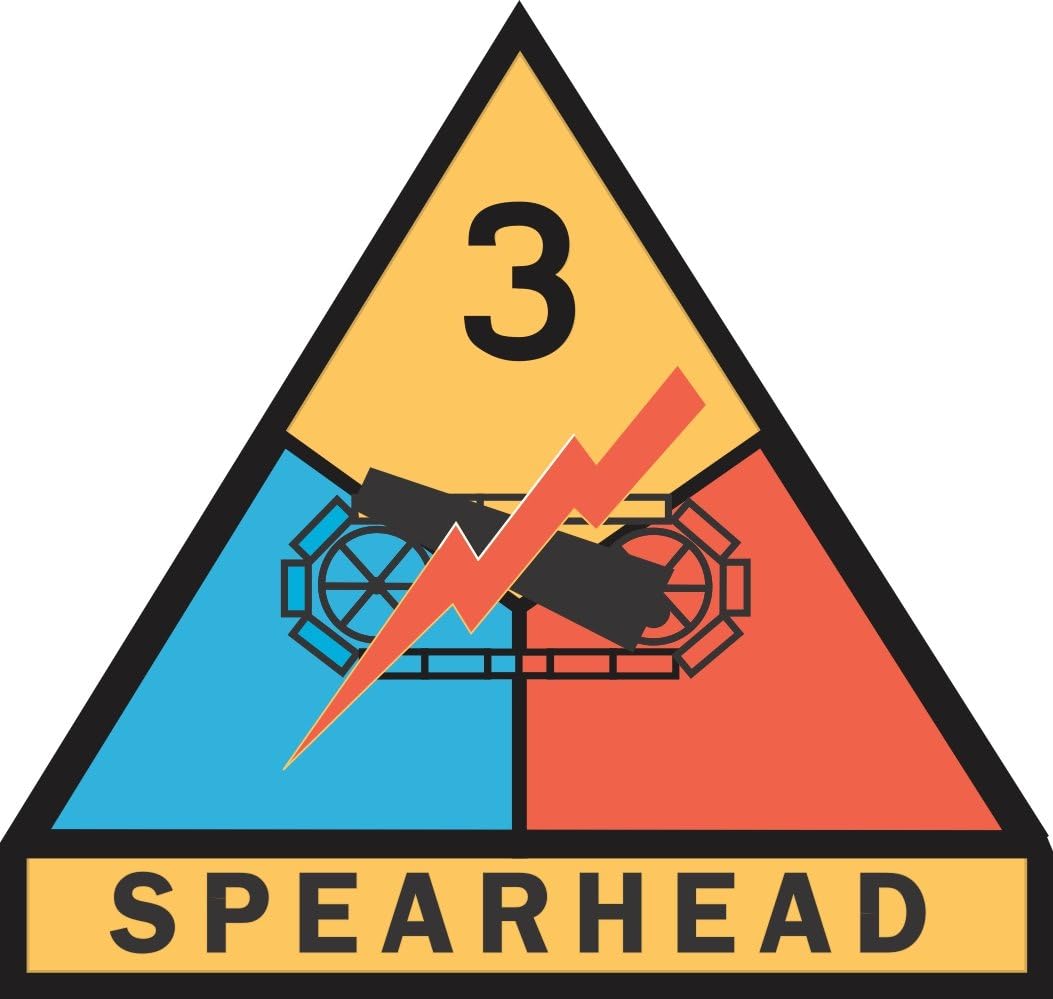 Amazon.com: US Army 3rd Armored Division Patch Decal Sticker 3.8 ...