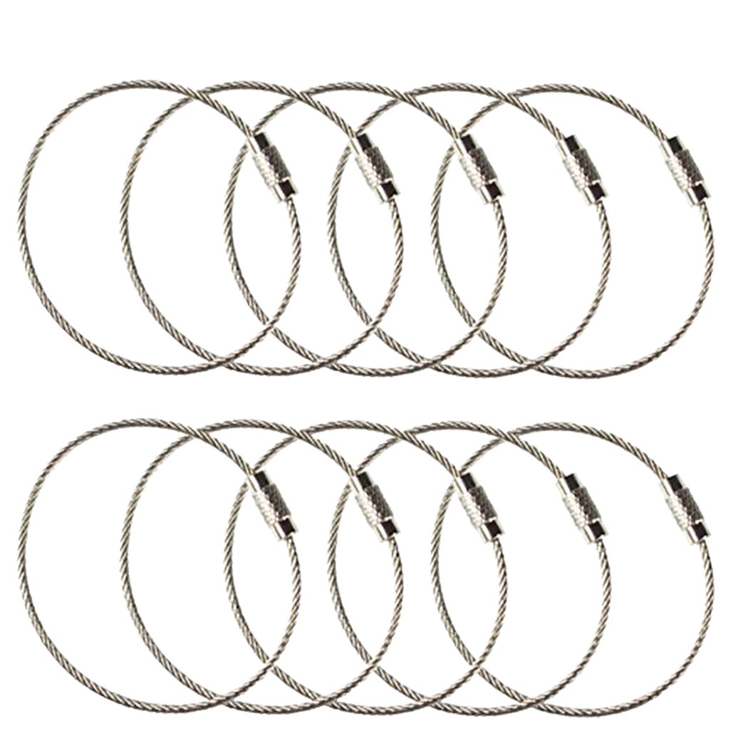 Fansport Key Wire Cable Key Wire Ring Stainless Steel Practical ...