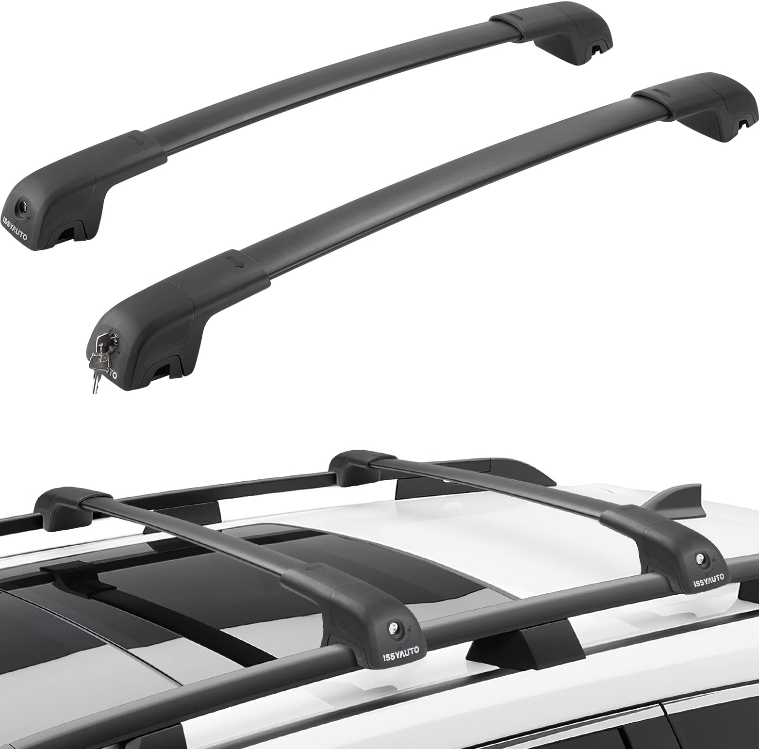 Amazon.com: SUORTO Heavy Duty 350 LBS Roof Rack Cross Bars Compatible ...