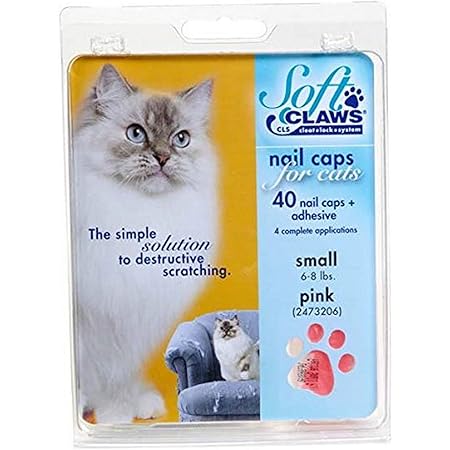 Amazon.com : Purrdy Paws Soft Nail Caps for Cat Claws Pink Glitter ...