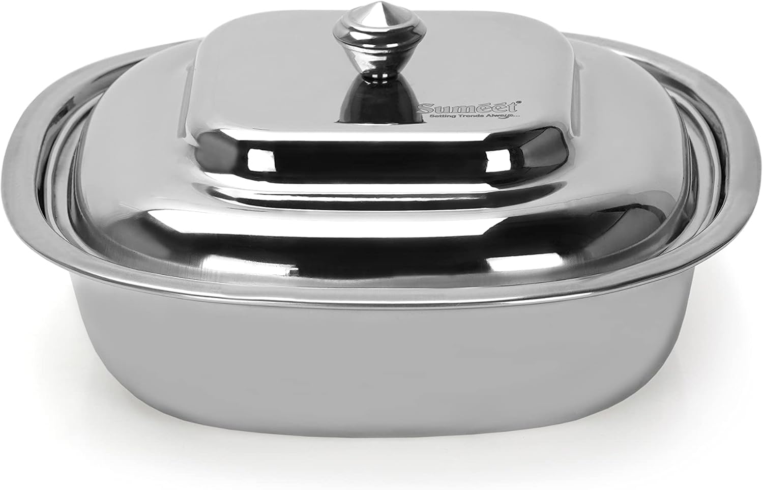 Amazon.com: Sumeet Stainless Steel Square Serving Bowl/Curry Bowl/Gravy ...