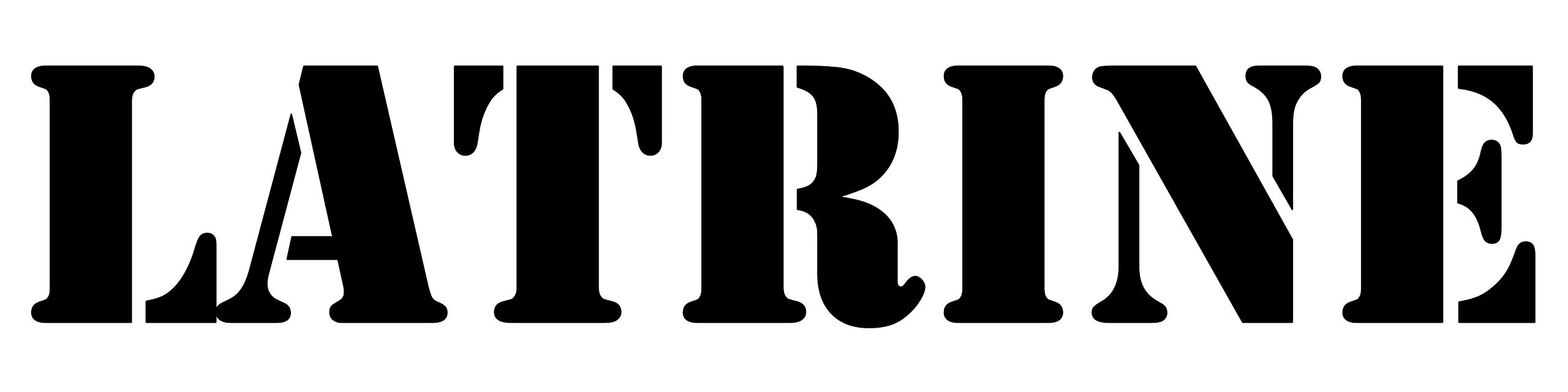 Black - Latrine 11.5" x 2" Vinyl Decal Sticker - Military - Restroom ...