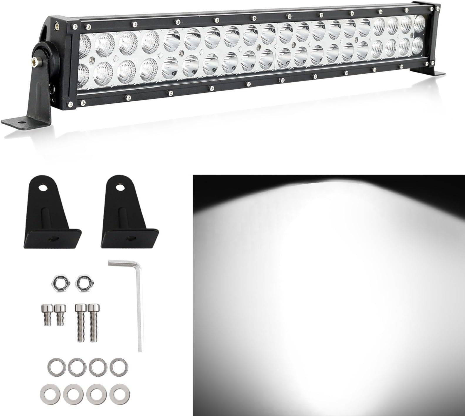 Amazon.com: 22 Inch 120W 12000Lm Led Light Bar High Intensity Spot ...