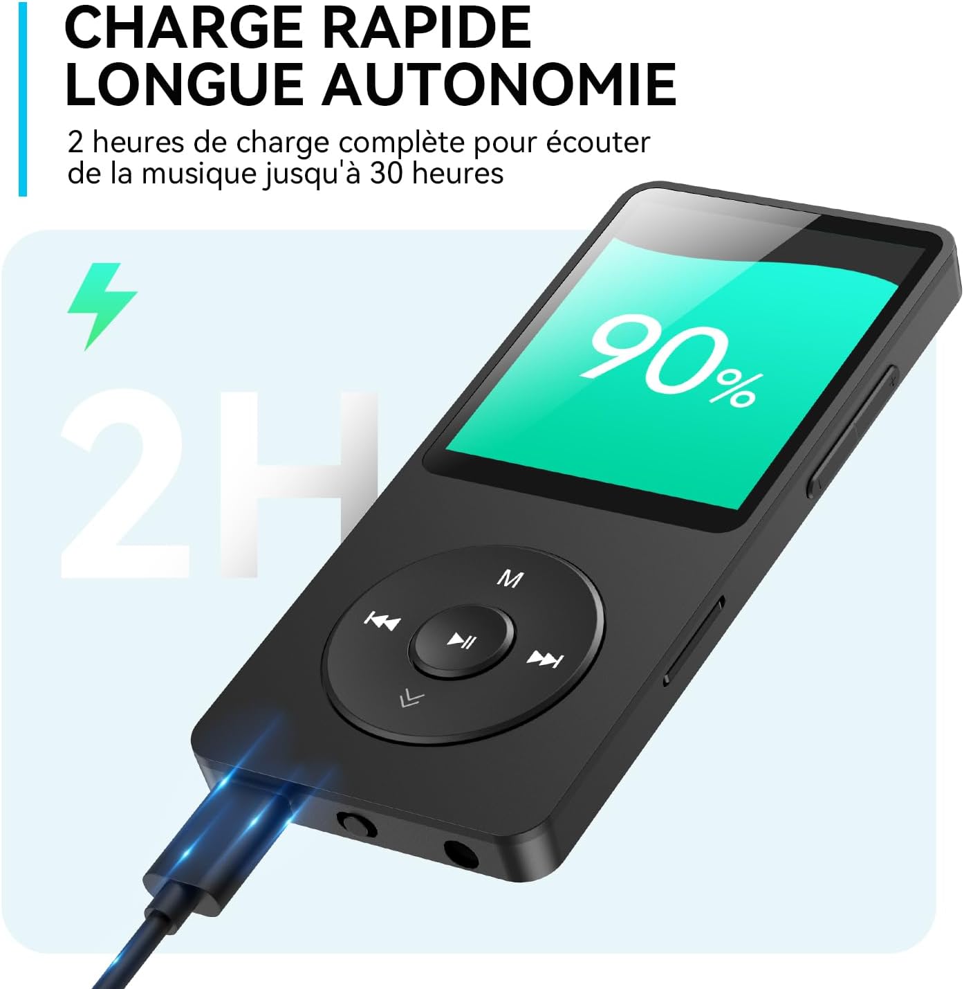 AGPTEK A02XT 32GB Bluetooth 5.3 MP3 Player Instruction Manual