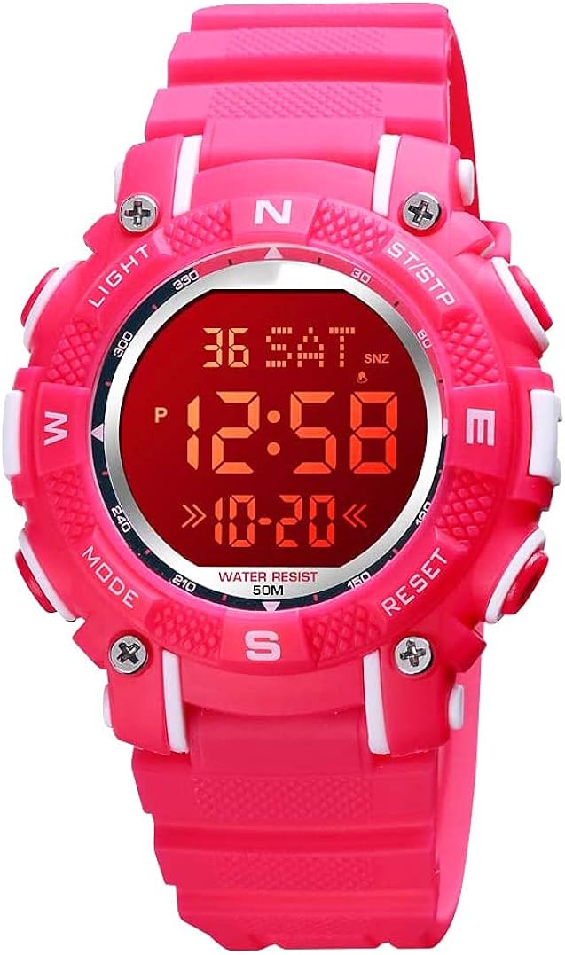 Kids Digital Watches for Boys Girls,50M Waterproof Alarm Stopwatch Top ...
