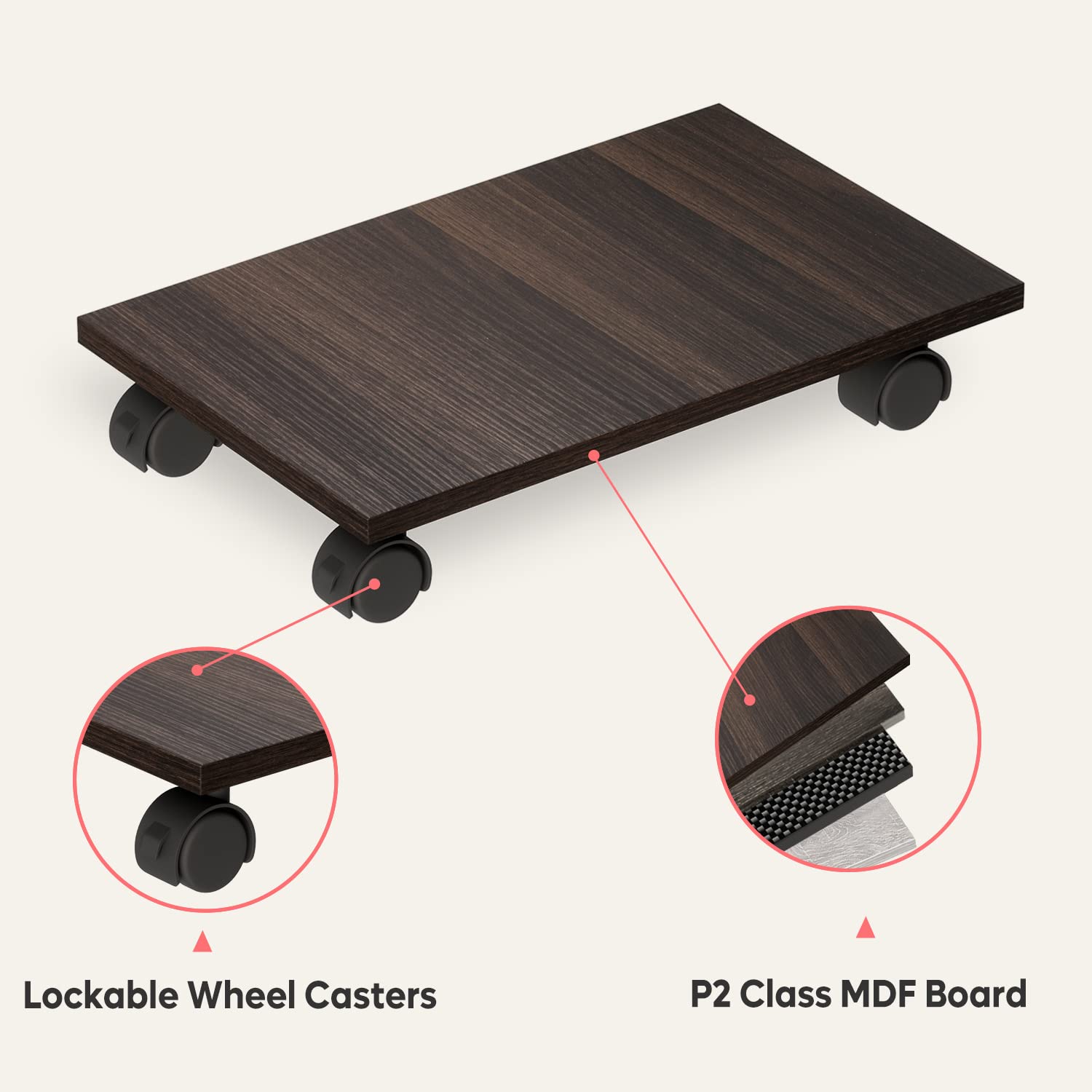 Bestier CPU Stand Computer Tower Stand Cart Floor PC Stand CPU Holder ...