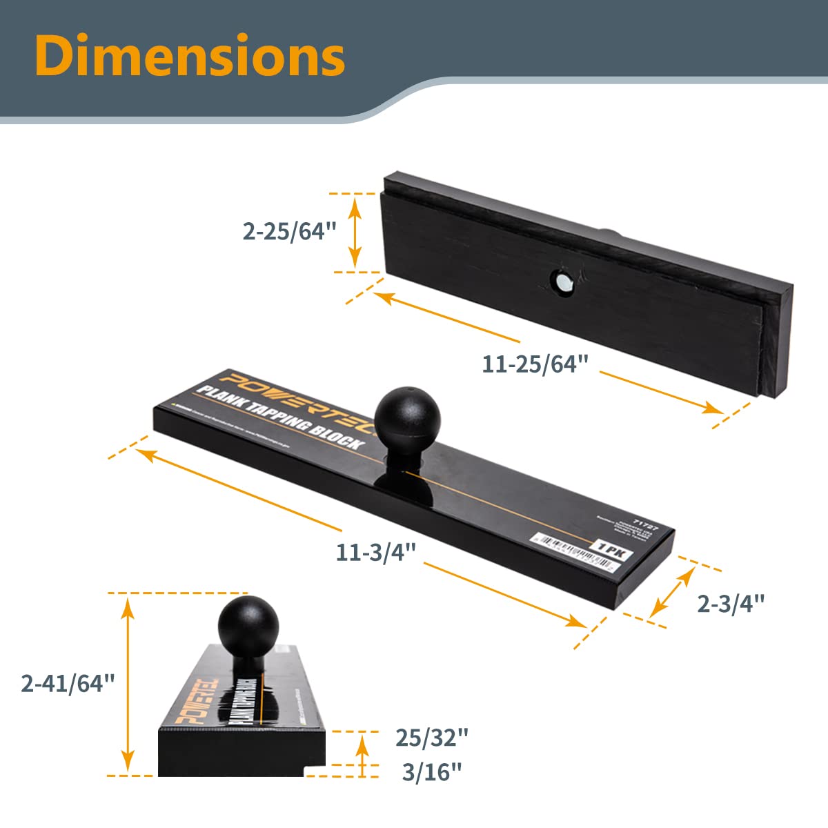 Snapklik.com : POWERTEC Tapping Block Flooring Tools, Hammer-Free Vinyl ...