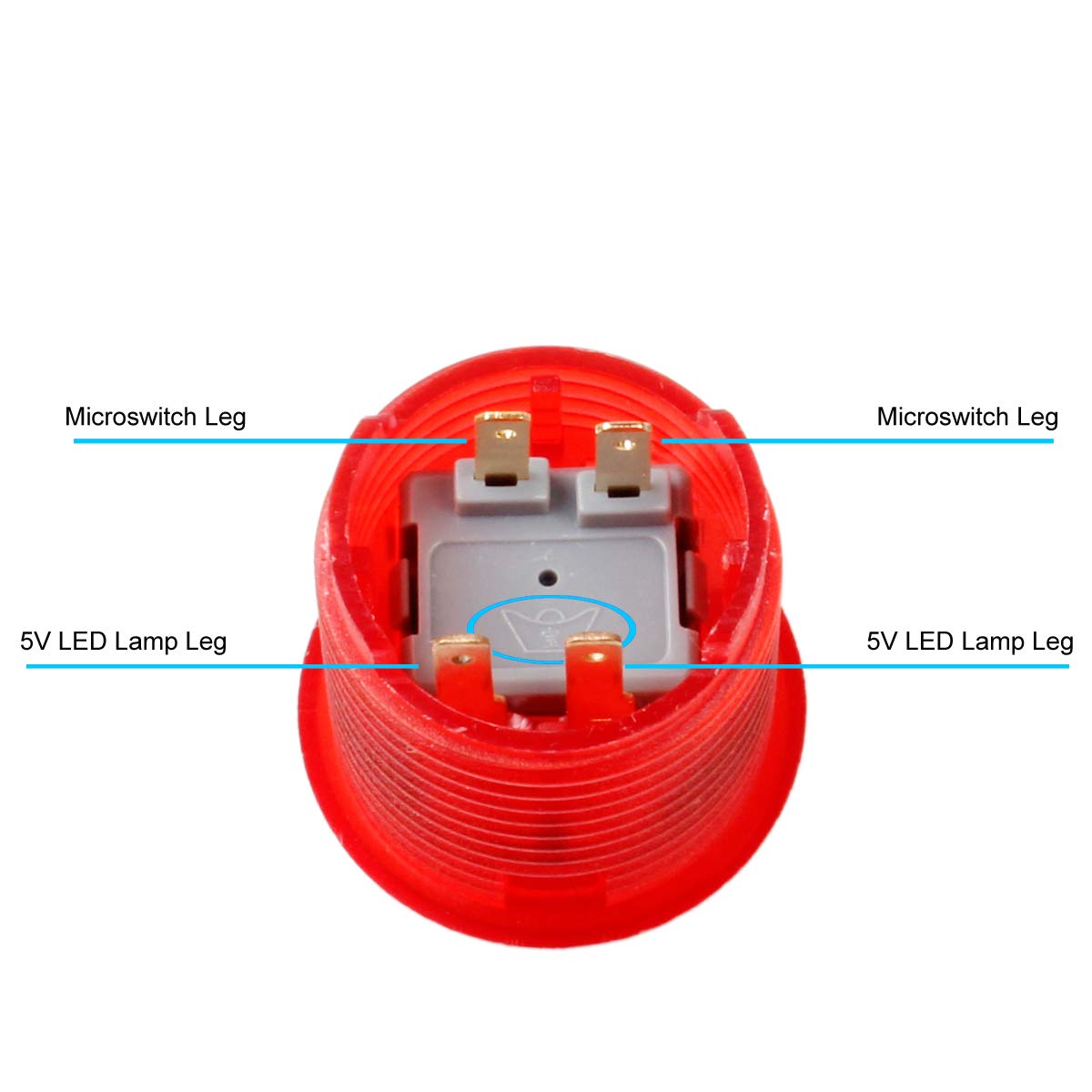 Snapklik.com : 5 Piece 24mm Full Color LED Illuminated Push Button ...