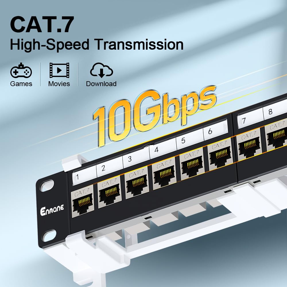 Snapklik.com : Enmane 12 Port Patch Panel CAT7 Keystone Patch Panel ...