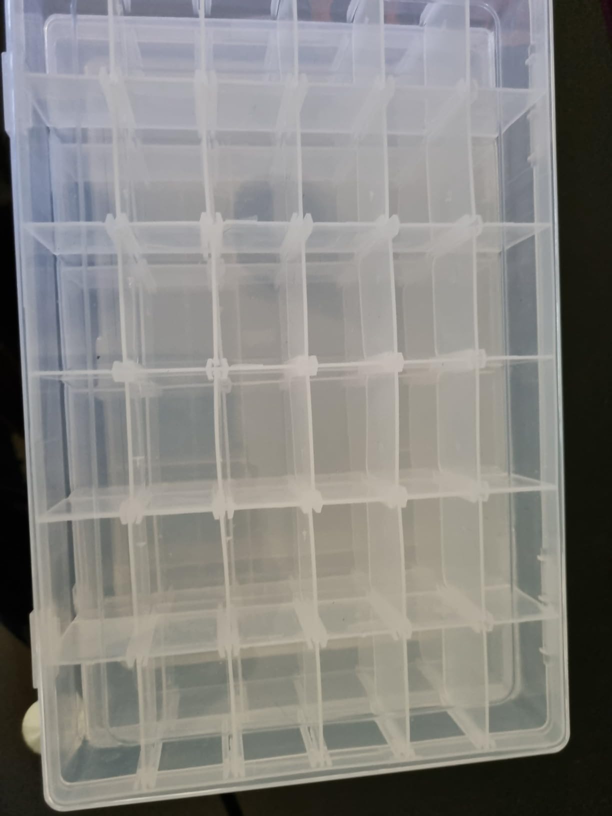 OUTUXED 2pack 36 Grids Clear Plastic Organizer Box Container Craft ...