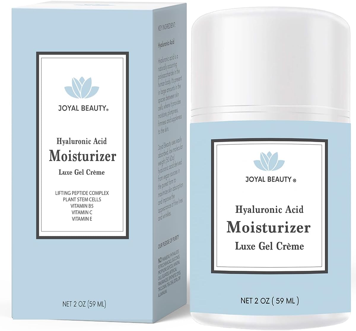 Amazon.com: JOYAL BEAUTY Hyaluronic Acid Moisturizer Gel Cream. All-In ...