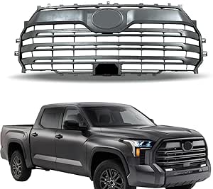 Amazon.com: Fit For 2022 2023 for Toyota Tundra 53101-0C130 Front Bumper Grill Dark Gray Grille ...