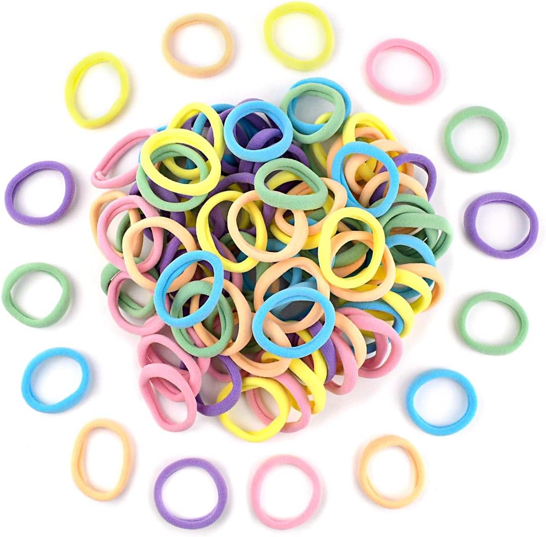 Amazon.com : 100 Pcs Hair Ties Soft Elastic Hair Bands Seamless ...