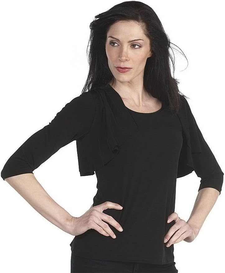 George Simonton Milky Knit Scoop Neck Top with Capelet at Amazon Women ...