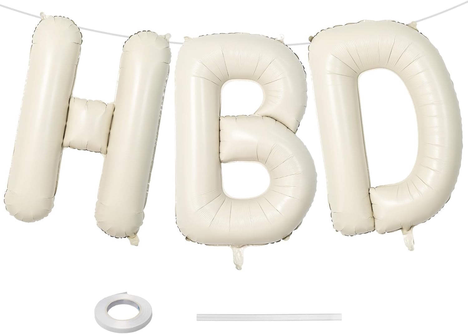 Amazon.com: 40 Inch Cream HBD Balloons for Boho Birthday Party ...