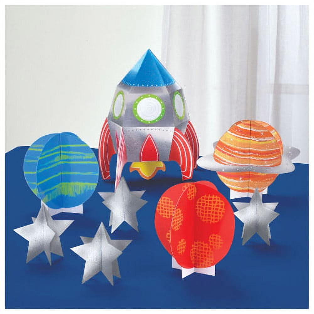 Amazon.com: Amscan Blast Off Birthday Table Centerpiece Decorating Kit ...