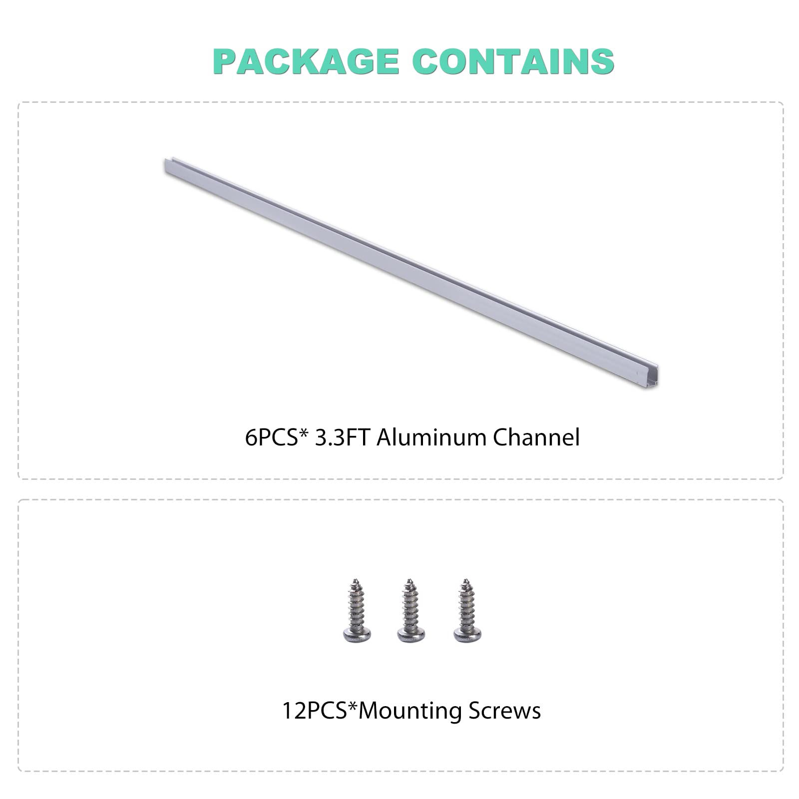 Snapklik.com : GZBtech 6 Pack Neon Rope Light Aluminum Channels