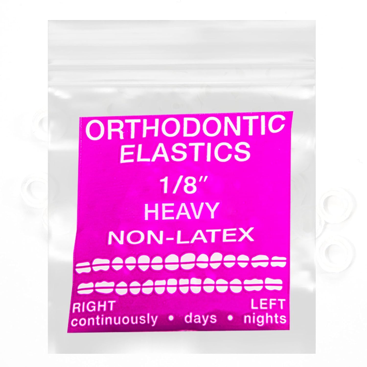 Amber Latex Elastic Bands Orthodontic Elastic Bands - Amber Latex For ...