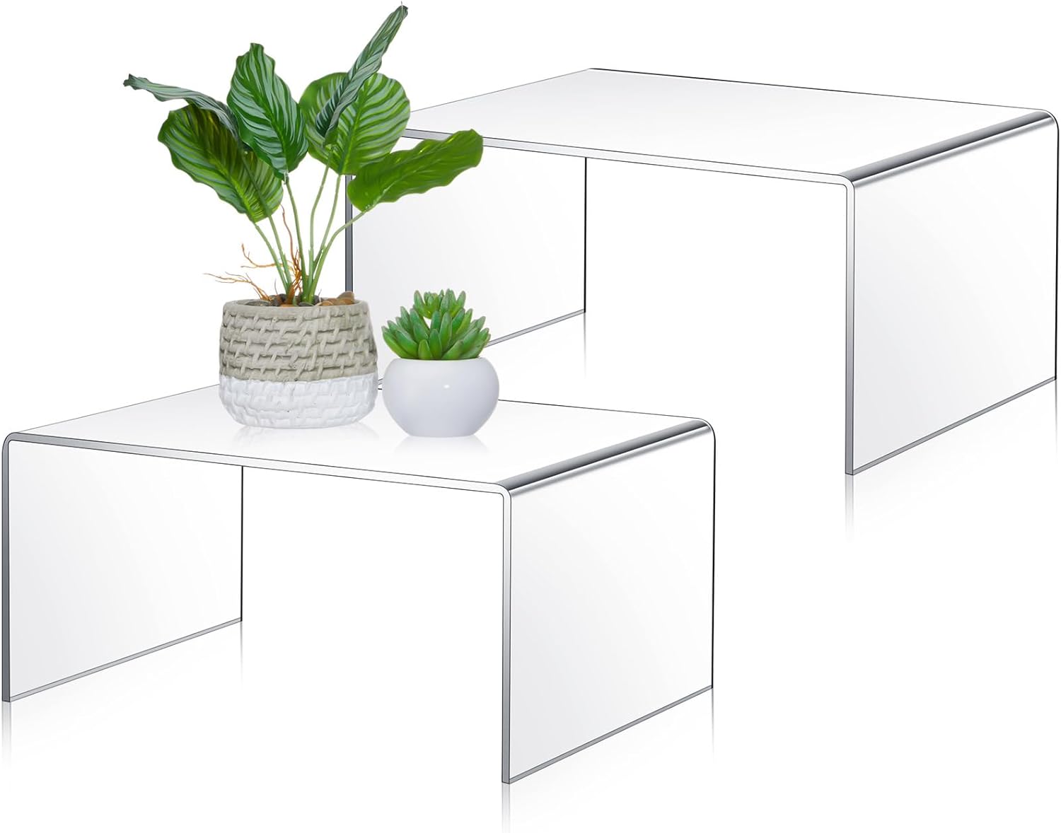 Amazon.com: RattanView 2 Pcs 12 Inch Large Acrylic Risers Display ...