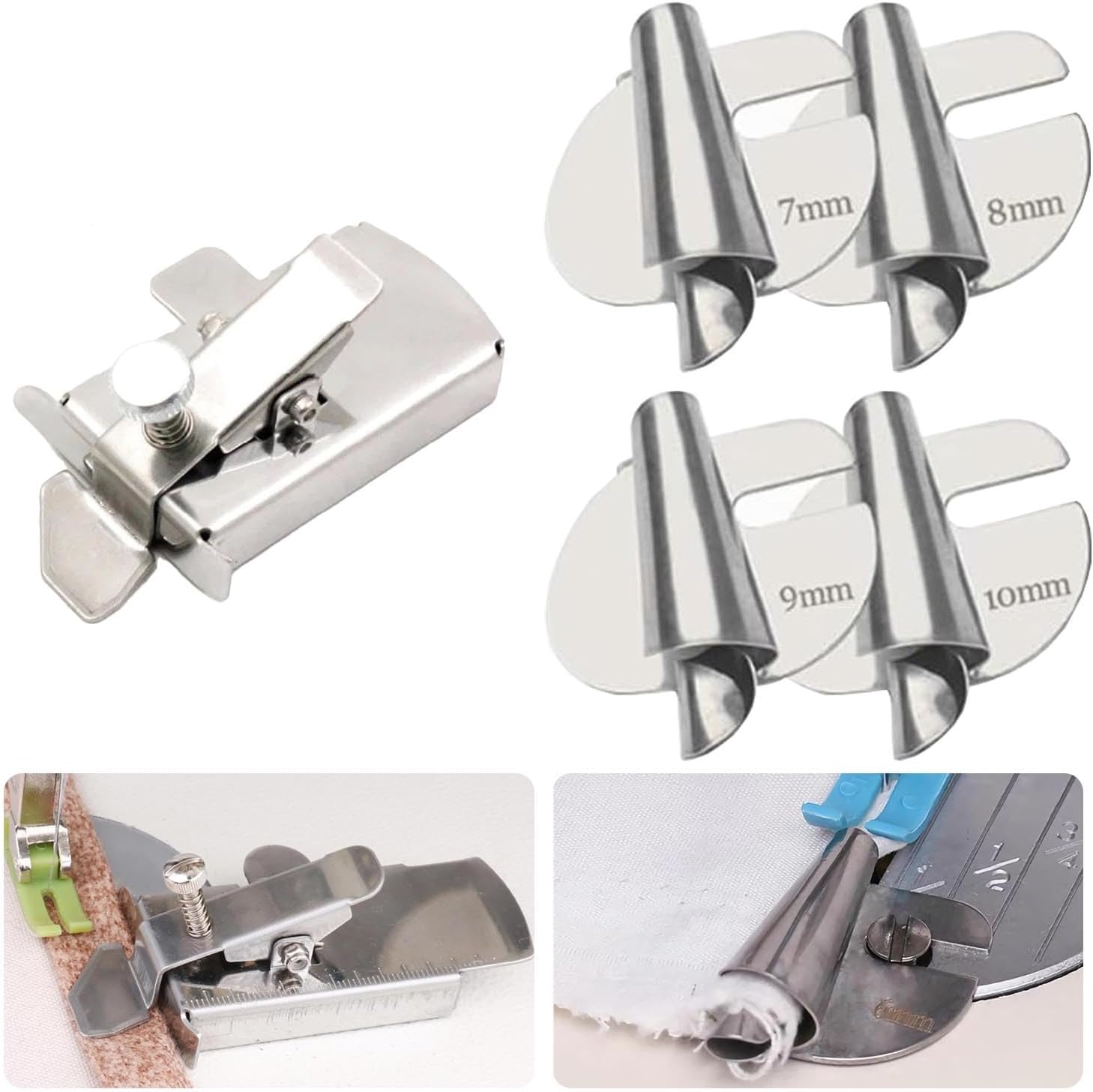 Amazon.com: Universal Sewing Rolled Hemmer Foot Set - [3-10mm] - Wide ...