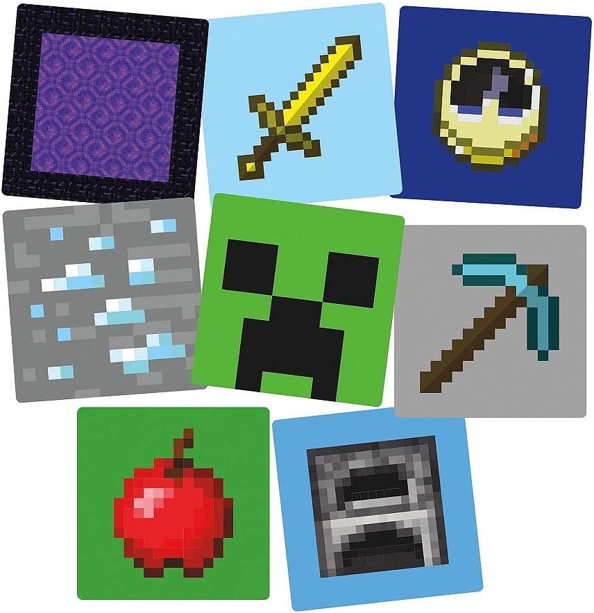 3D Minecraft stickers with lenticular effect, 16 included