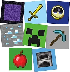 3D Minecraft stickers with lenticular effect, 16 included