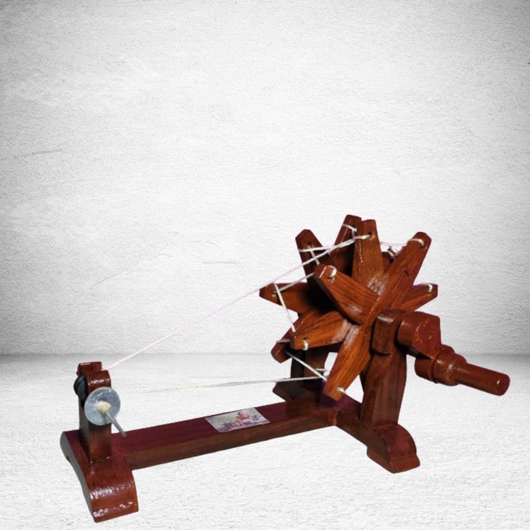 Handcrafted Gandhiji's Mini Wooden Charkha Spin Wheel Showpiece ...