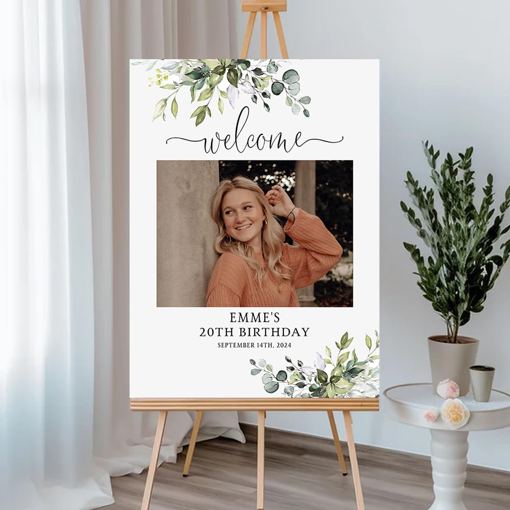 Amazon.com : Happy Birthday Welcome Sign, Birthday Custom Photo ...