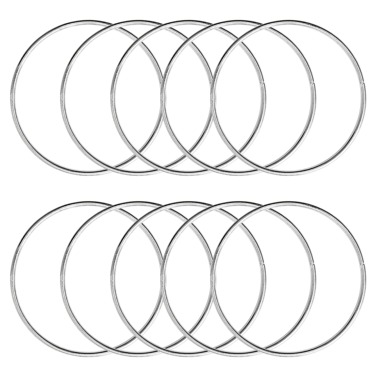 Amazon.com: 10 Pcs 2 Inch Metal Rings for Craft Silver Hoops Floral ...