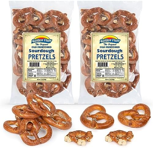 Amazon.com: Hard Pretzels Sourdough Nuggets By Golden Fluff | Low Calorie Healthy Snacks | Dairy ...