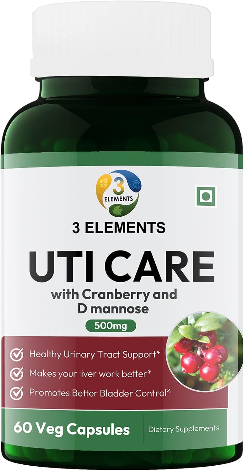 Amazon.com: 3elements UTI Care 500mg with Cranberry & D Mannose (60 ...