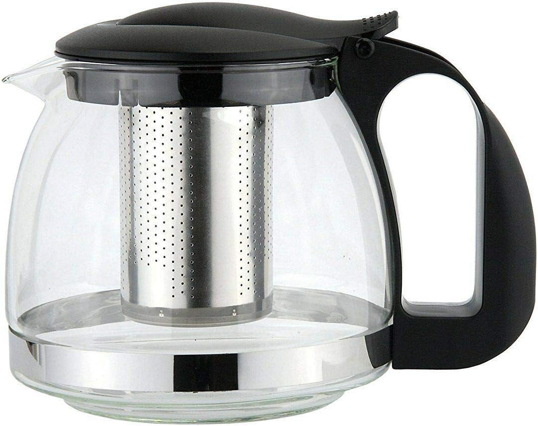 Glow Glass 1100ml Infusion Teapot – Heat Resistant Glass Teapot with ...