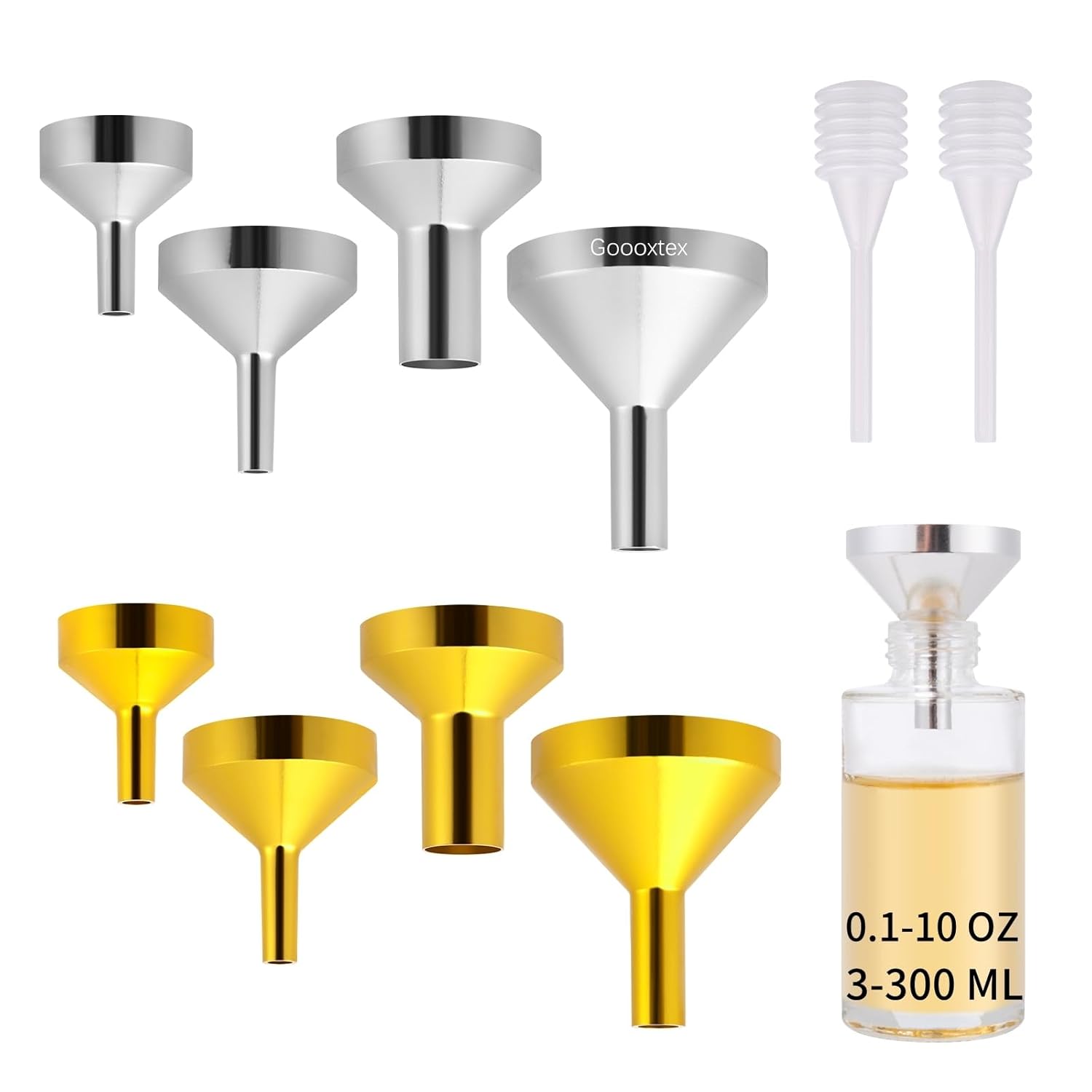 Amazon.com: Goooxtex Small Metal Funnels 4 * 2 with 2 Mini Pipette ...