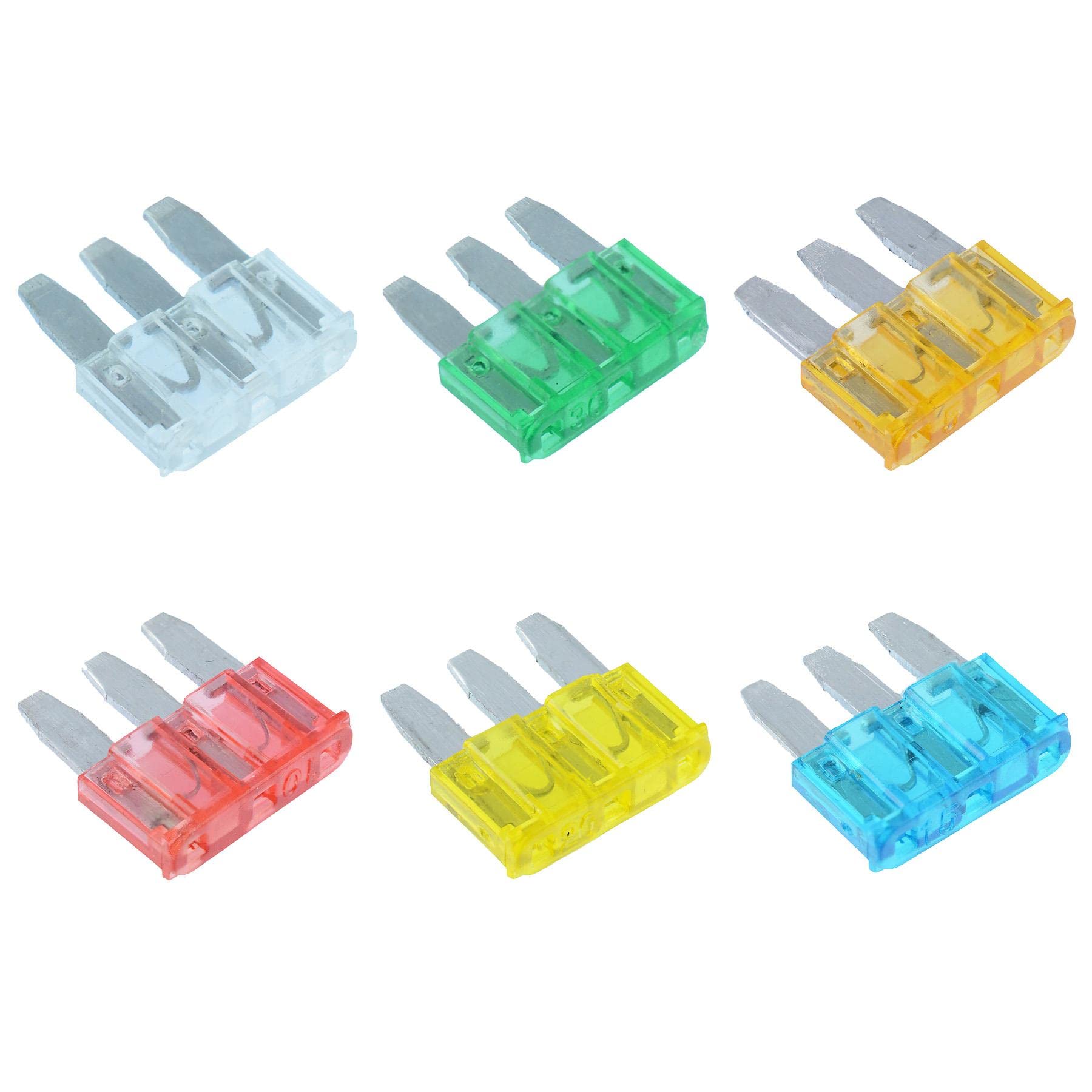 30 x Micro3 Blade Fuse Assortment Pack Kit 5A 10A 15A 20A 25A 30A Auto ...